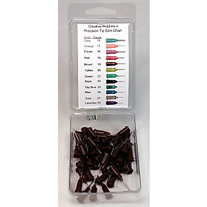 Creative Hobbies® 19 Gauge 0.5 Inch, Precision Applicator Dispenser Needle, Stainless Steel Blunt Tip, 50 Pieces in Storage Pack