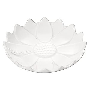 Le Creuset Stoneware Flower Figural Spoon Rest, White