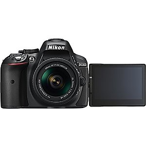 Nikon D5300 Digital SLR Camera - Black (24.2 MP, AF-P 18-55mm VR Lens Kit) 3-Inch LCD Screen - International Version (No Warranty)
