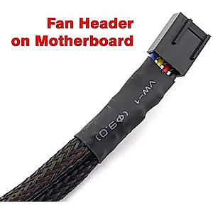 3 Way 4 Pin PWM Fan Splitter,Adapter Cable Sleeved Braided Y Splitter PC 4 Pin Fan Extension Power Cable Fan Header Splitter，Converter for Computer ATX Case Cooling Fan Cable(1to2-3p)