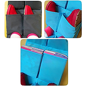 TINTON LIFE 12 Large Pockets Over the Narrow Door Shoe Organizer Heavy Duty Hanging Closet Organizer (Black)