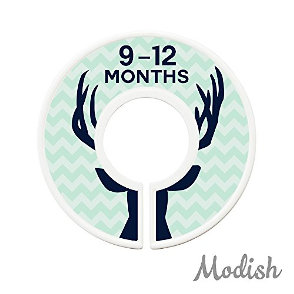 Modish Labels Baby Clothes Size Dividers, Baby Closet Organizers, Size Dividers, Baby Closet Organizers, Closet Dividers, Clothes Organizer, Nursery, Boy, Woodland, Deer, Navy, Mint, Gray (Baby)