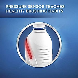 Oral-B Kids Electric Toothbrush with Coaching Pressure Sensor and Timer, Rechargeable Toothbrush with (2) Brush Heads, Sparkle & Shine