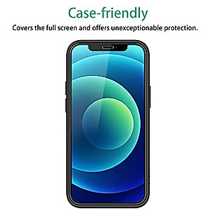 NEW'C [3 Pack] Designed for iPhone 12 and iPhone 12 Pro (6.1) Screen Protector Tempered Glass, Case Friendly Ultra Resistant