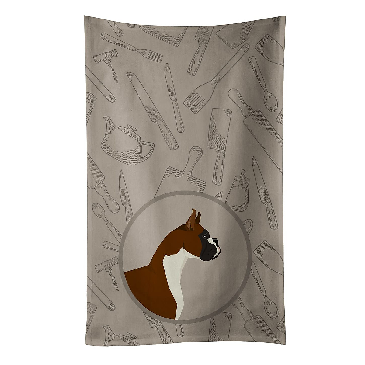 Caroline's Treasures CK2173KTWL Boxer in The Kitchen Kitchen Towel Dish Cloths Guest Hand Towel Decorative Bathroom Towel for Face,Tea, Dishcloth, Kitchen and Bath