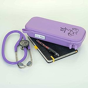 ButterFox Premium Stethoscope Case with Divider and ID Slot for 3M Littmann Classic III, Cardiology IV Diagnostic and More Stethoscopes with Pocket for Nurse Accessories (Lilac)