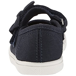 The Children's Place,baby-girls,Slip on Sneakers,Uniform Bow Strap Canvas Sneakers,Navy,10 Toddler