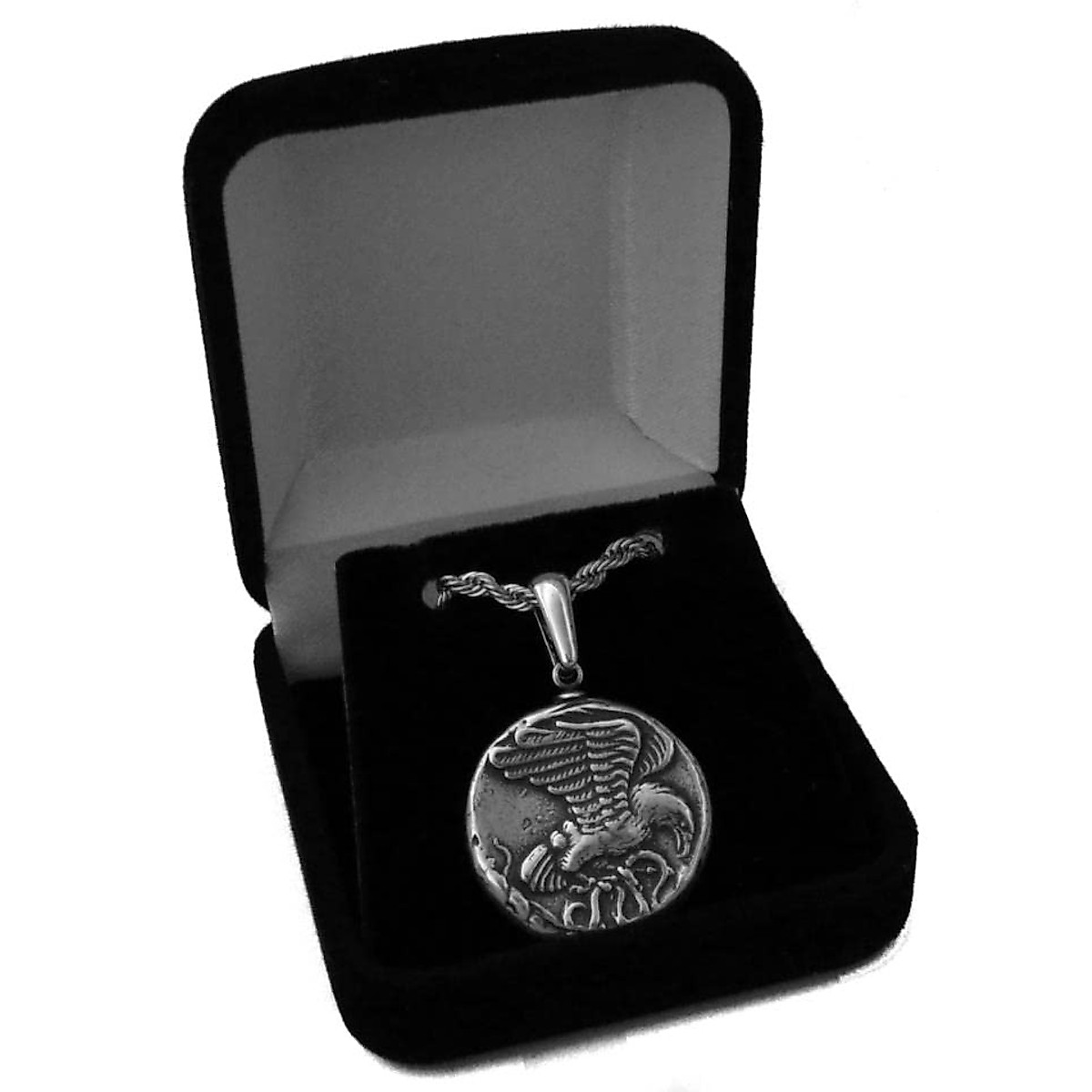 Nike and Eagle, Famous Ancient Greek Coin Pendant and Chain, Goddess of Victory, Very Fast Runner, Greek Mythology S