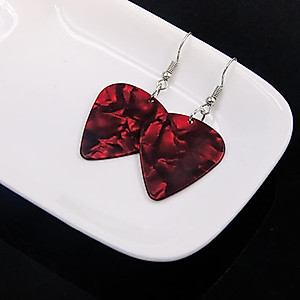 FunBoat Eddie Munson Guitar Pick Earring - Rock Music Earrings - Halloween Costume Jewelry Gifts for Women Men (Eddie Earring)