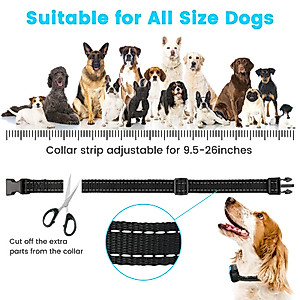 Electric Dog Fence, Wired Pet Containment System 656Ft Electric Fence for Dogs Adjustable Vibration & Rechargeable Underground/Aboveground 2 Waterproof Shock Training Collars Receiver Tone Correction