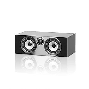 Bowers & Wilkins HTM72 S2 Center-Channel Loudspeaker - High-Performance 2-Way Speaker, Dual Continuum Cone Mid/Bass, Carbon Dome Tweeter, More Compact Center Speaker in Series, Gloss Black