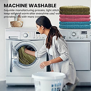 Vhorate Throw Blanket for Couch Sofa Bed Chair, 50in x 60in Soft Cozy Chenille Living Room Blanket with Tassel, Comfy All Seasons Suitable for Women Men and Kids