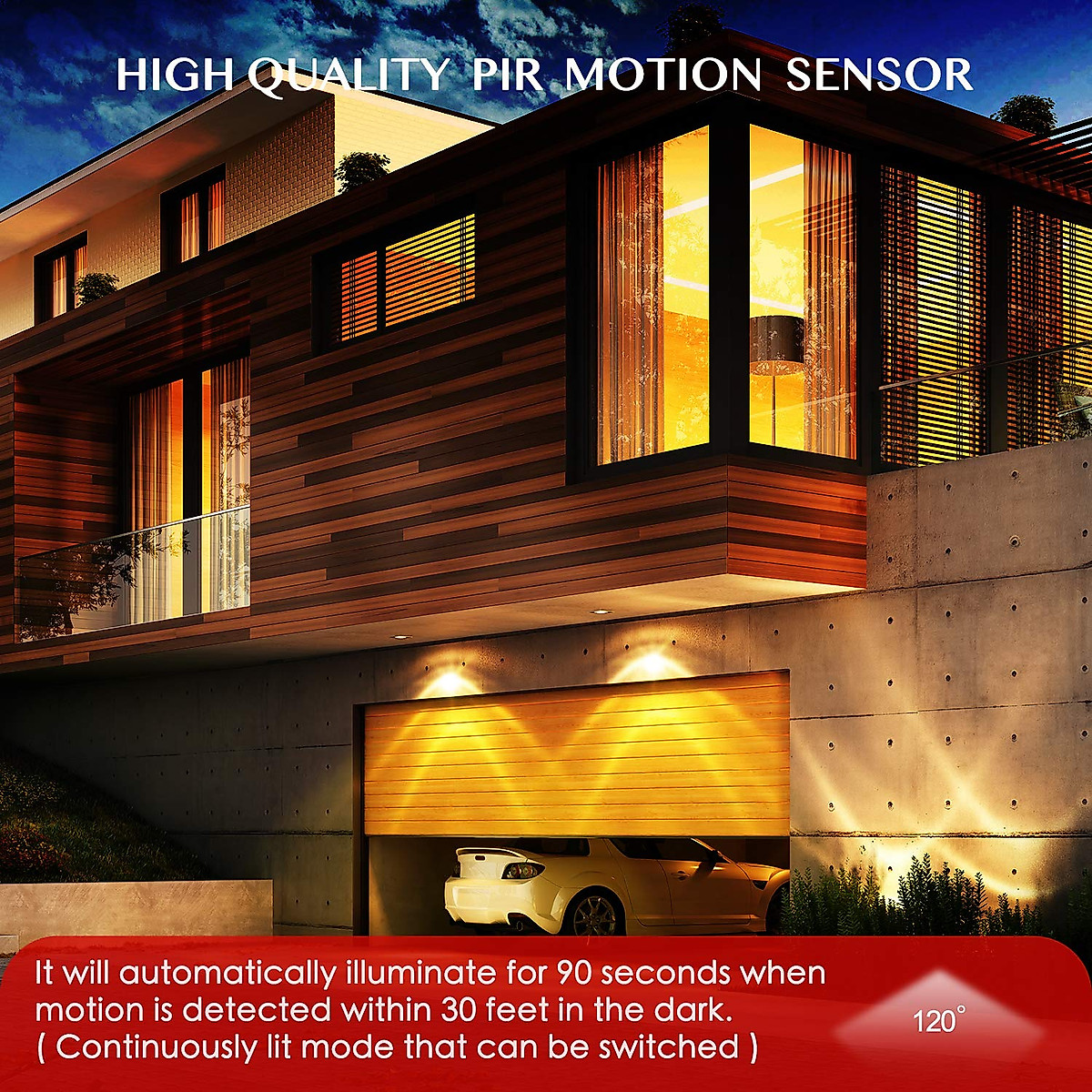 Sengled Motion Sensor Outdoor Light Bulbs, 150 Watt Equivalent LED Motion Detector Flood Light Bulbs for Outside, E26 Base PAR38 Motion Light Bulbs 3000K Warm White, 1500LM, Waterproof, (Pack of 4)