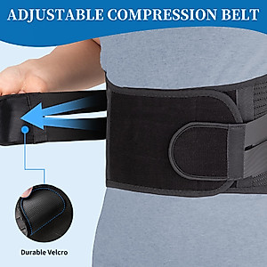 ZEAMO Back Brace for Men and Women Lower Back Pain Relief, Adjustable Lumbar Support Belt with 3 kinds of replacement lumbar pads, Waist Support for Herniated Disc, Sciatica, Scoliosis