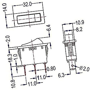 Rocker Switch Lighted On Off for Electric Fireplaces FMI Desa 120927-24 120 Volt