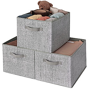 GRANNY SAYS Bundle of 3-Pack Trapezoid Storage Bins for Organizing & 3-Pack Rectangle Lidless Storage Bins