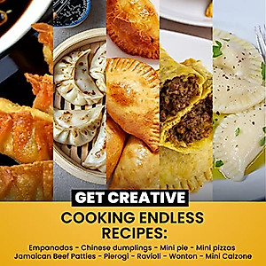 Machika Empanada Maker Press | Empanada Maker With Crimped Edges | Food Safe Empanada Dough Press | Set of 4 Sizes Included 3” | 4” | 5”| 6'' |