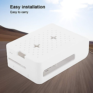 ABS Protective Case for Raspberry Pi 4, Raspberry Pi Case with Cooling Fan, Raspberry Pi 4 Heatsink, Enclosure for Raspberry Pi 4 Model B (Black)