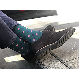 ONE CODE Men's Colorful Dress Socks with Gift Box, 3-Pack, Giant Polka Dot