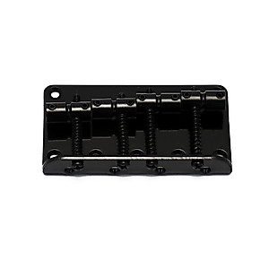 Metallor 4 string Bass Bridge Hard Tail Fixed Top Load Bridge Compatible with Jazz Bass Precision Bass Guitar Black.