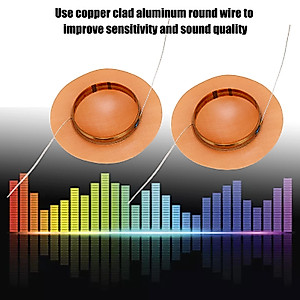 2PCS Tweeter Voice Coil,Tweeter Accessory Speaker Repair Parts,25mm / 0.98in Dome,Soft and Elastic Resin Sound Film Tweeter Voice Coil
