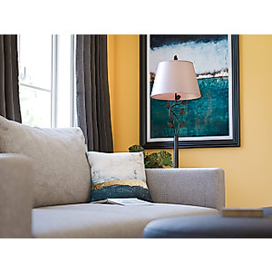 Kenroy Home 32240ORB Ashlen Floor Lamp with Oil Rubbed Bronze Finish, Rustic Style, 58.75" Height, 15" Width, 15" Depth