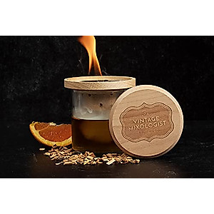 Vintage Mixologist Cocktail Smoker with 4 Pack of Smoking Chips | Oak, Cherry, Apple, and Hickory | Infuse Cocktails, Wine, Whiskey, Cheese, and more | Smoking Glass Cloche