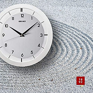 SEIKO 11 Inch St John Brushed Metal Wall Clock