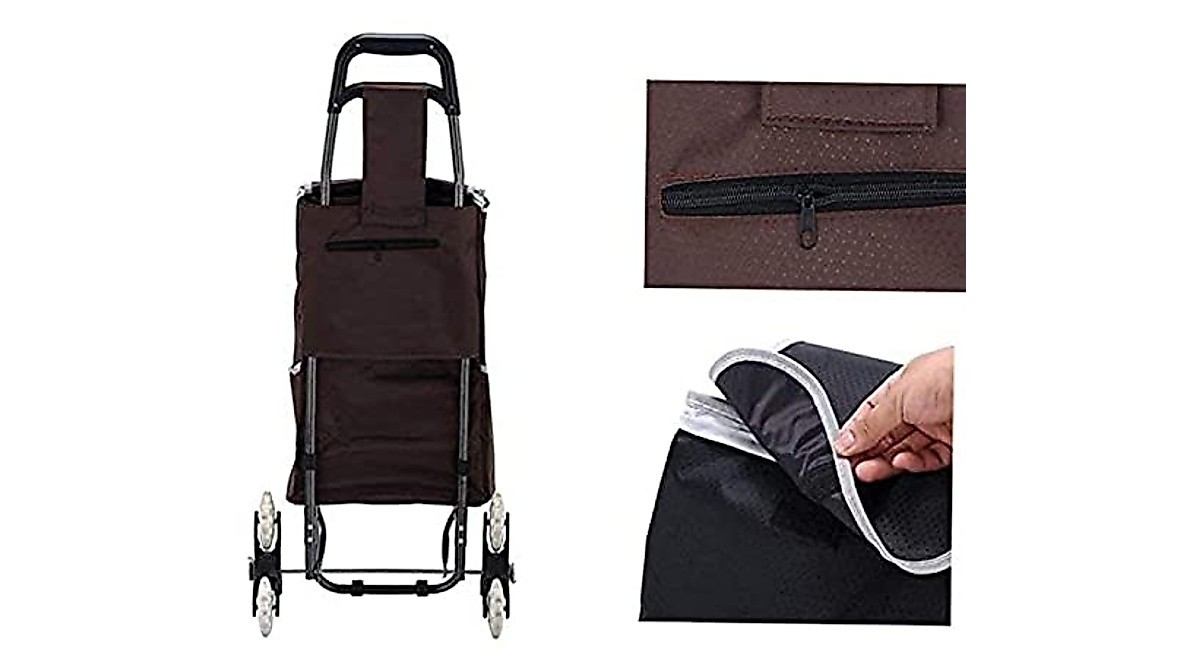 Lightweight Shopping Trolley on Wheels - Easy Climb & Roll