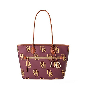 Dooney & Bourke Large Monogram DB Tote (Wine)