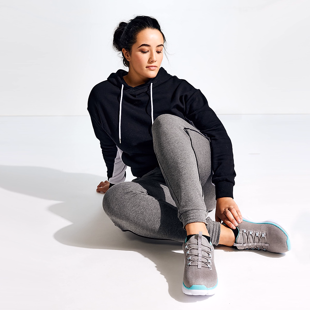 Avia Junction Women’s Slip On Sneakers - Comfortable, Breathable No Laces Shoes for Women with Memory Foam - Tan/Silver Grey, 6.5 Medium