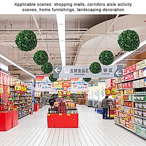 Ochine Topiary Ball Artificial Outdoor Boxwood Decorative Balls Artificial Plant Faux Topiary Ball Hanging Green Plants Garden Tree Wedding Party Decor Front Porch Topiary Indoor Outdoor Home