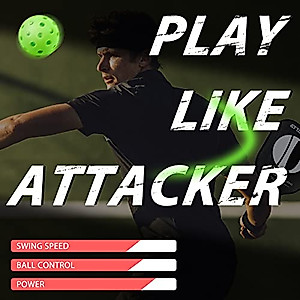 Pickleball Paddles, Pickleball Set, USAPA Approved Multilayer Fiberglass and Carbon Face, 25% Thicker Polypropylene Core Pickleball Rackets Set, Lightweight Pickleball Paddles Set of 2 &4 Balls & Bag