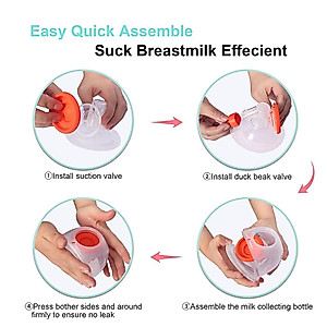 Breast Pump,Wearable Breast Pump,Electric Hands Free Breast Pump,Rechargeable Single Pumping with Massage Mode,Portable Breast Pump Breastfeeding with 5 Suction Levels,28mm 6.34 oz