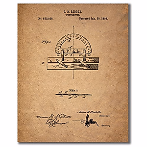 Architect Drafting Patent Prints - Set of 6 (8 inches x 10 inches) Drafting Wall Art Decor Photos