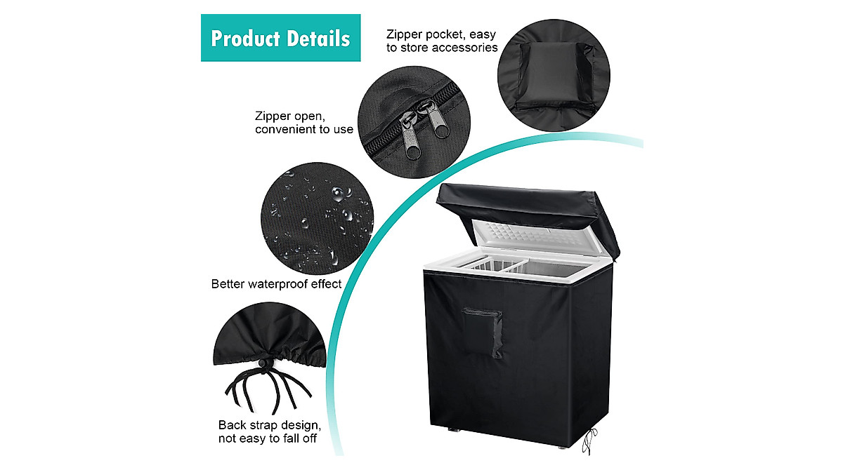 Luxiv Waterproof Chest Freezer Cover - 3.5 Cu Ft Protection