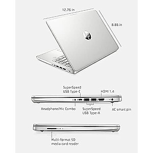 Newest HP 14" HD Touch-Screen Laptop, 11th Gen Intel Core i3-1115G4 3.0H (Beats i5-1035G1), 8GB RAM, 256GB SSD, WiFi 5, Webcam, Windows 10, EROSEFLAMINGO Accessories