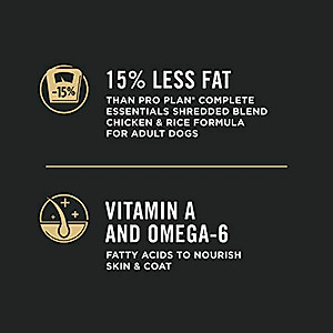 Purina Pro Plan Weight Management Dog Food, Shredded Blend Chicken & Rice Formula - 34 lb. Bag