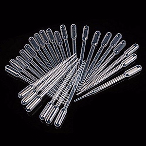 WangJia 3ml Plastic Transfer Pipettes Eye Dropper Pack of 30 - Dropper Makeup Tool