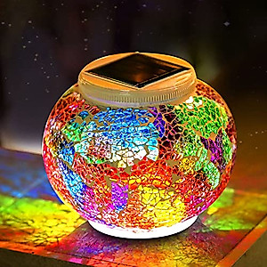 Joyathome Color Changing Solar Powered Glass Ball Garden Lights，echargeable Solar Table Lights Outdoor Waterproof Solar Night Lights for Garden, Patio, Party，Outdoor/Indoor Decorations, Ideal Gift