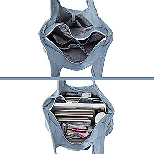 Denim Bag for Women, Large Hobo crossbody Bag Denim Tote Bag with Pockets Casual Canvas Bag Lightweight Tote Bag for Office Travel School