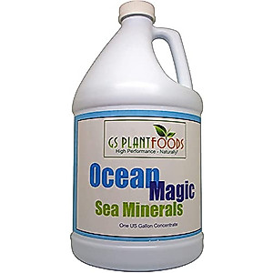 Ocean Magic Sea Mineral Fertilizer by GS Plant Foods(1 Gallon) - Soil Mineral Health Improvement Liquid Concentrate - Sea Minerals for Lawn and Turf, Gardens & House Plants