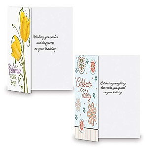 Current Mega Birthday Greeting Cards Value Pack – Set of 40 (20 Designs), Large 5 x 7 inches, Envelopes Included