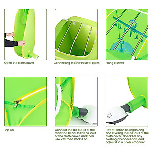 Portable Clothes Dryer, Electric Air Clothing Drying Machine, Folding Fast Drying Machine with Heater for Home Dormitory Travelling Apartments