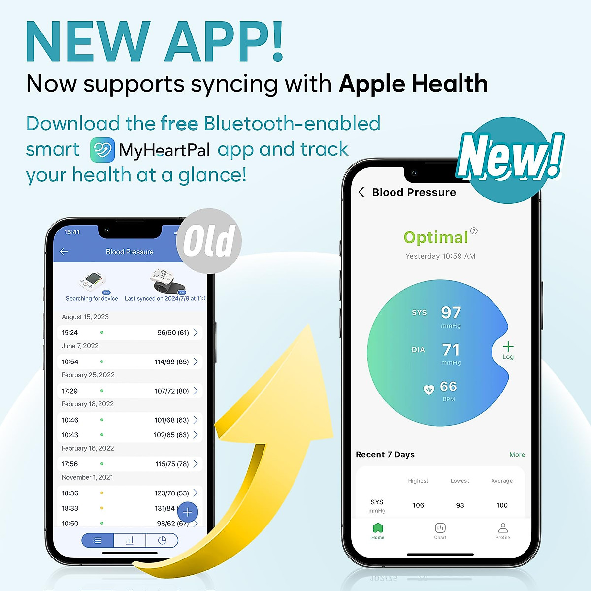 Easy@Home Wrist Blood Pressure Monitor: Easy@Home Bluetooth Smart Large Cuff BP Machine | Digital Sphygmomanometer | iOS & Android APP | EBP-085