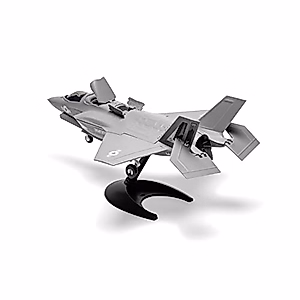 Airfix Quickbuild F-35B Lightning II Brick Building Plastic Model Airplane J6040, Gray
