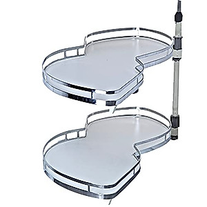 Swing Right Blind Corner Pull Out Cabinet, 2 Tier Soft Close Swing Tray Blind Kitchen Cabinet Organizer Adjustable Height for 860mm Cabinet, Right Handed Open