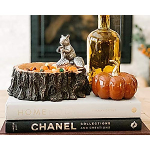 Arthur Court Designs Aluminum Standing Squirrel on Log Nut/Candy/Snack Bowl Dish 7 inch Diameter
