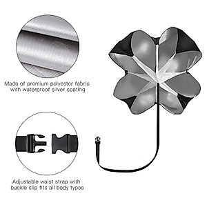 GIEMIT Running Speed Parachute 56" Speed Resistance Parachute with Adjustable Strap, Speed Drills Training Parachute for Speed Training and Strength Training