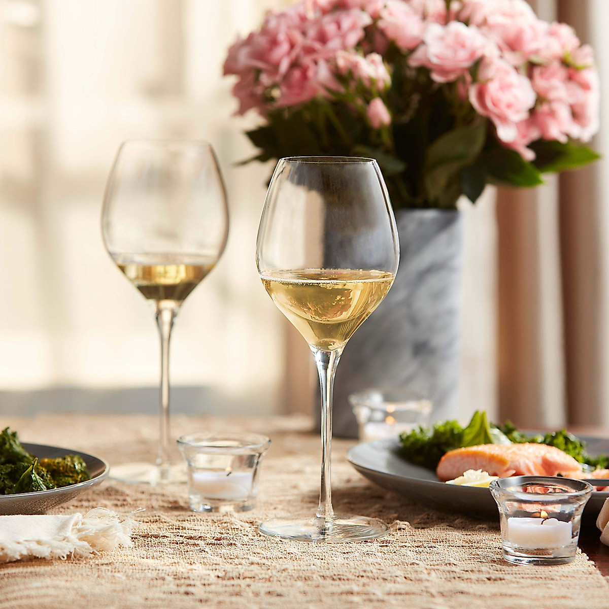 Libbey Signature Westbury White Wine Glasses, 16-ounce, Set of 4